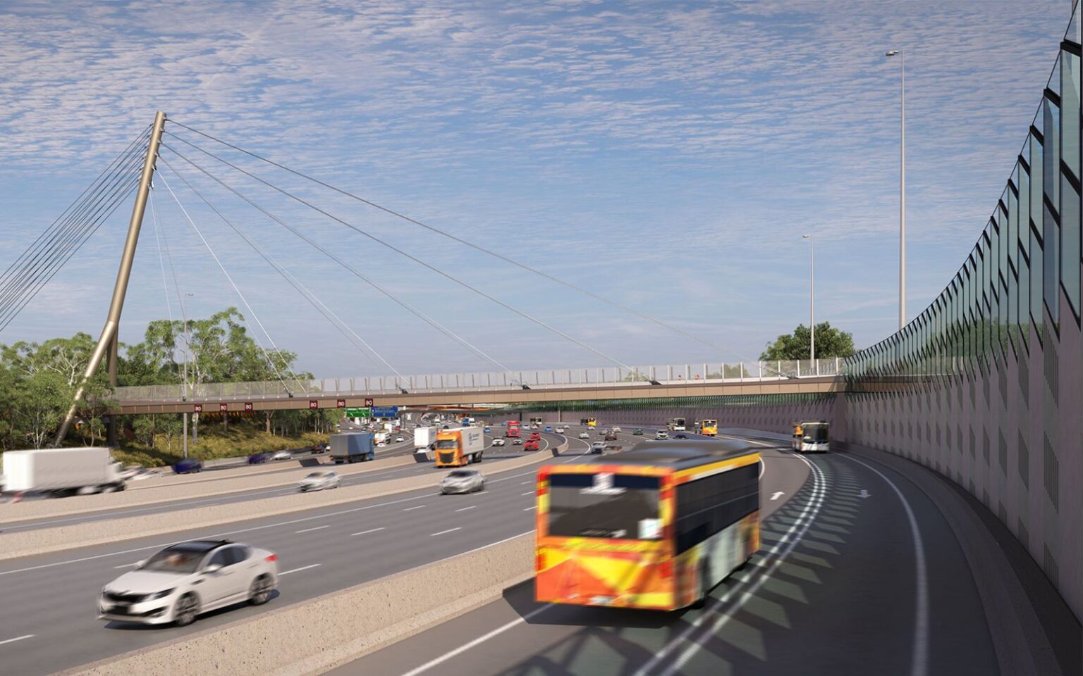 Eastern Freeway works finish 11km of dedicated express busway